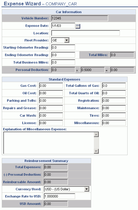 Setup Expense Types